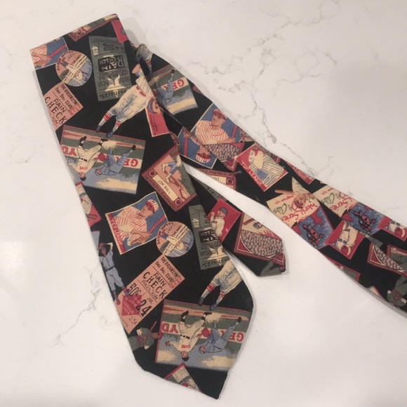 Urban Outfitters | Accessories | Vintage Beans Mcgee Baseball Print Tie ...